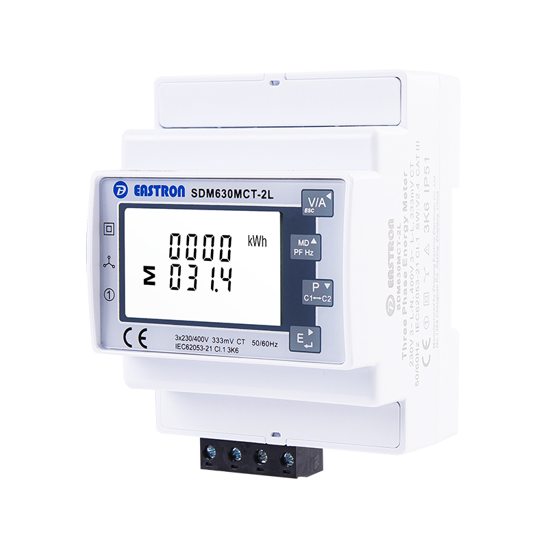 SDM630MCT-2L Dual Load RS485 Modbus Din Rail Three Phase Multi-function Energy Meter ...